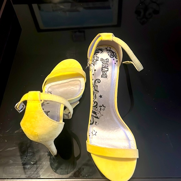 Brash | Shoes | Brash Kailey Sexy Yellow Open Toe Heels Adjustable ...